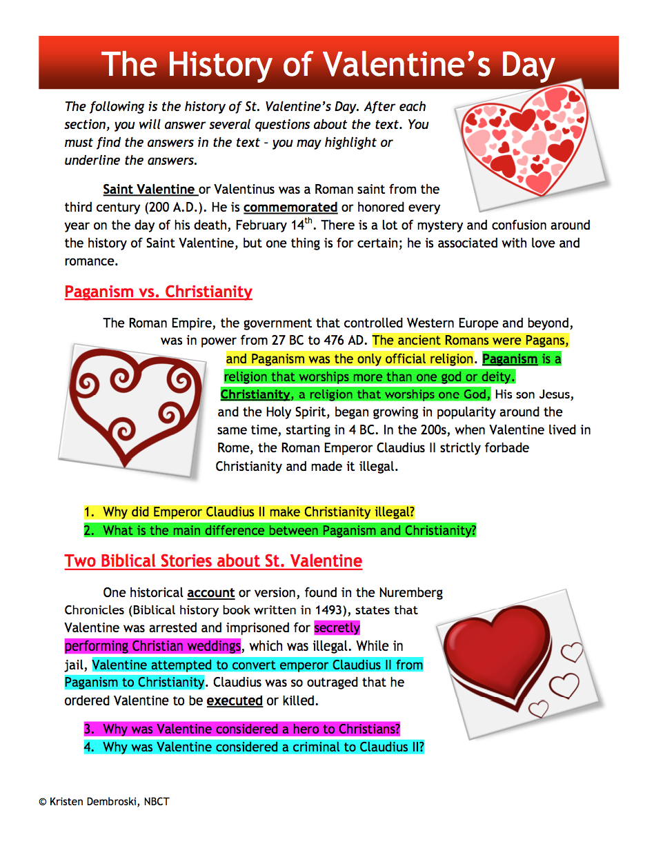 Close Reading and Saint Valentine’s Day | Kristen Dembroski, Ph.D.